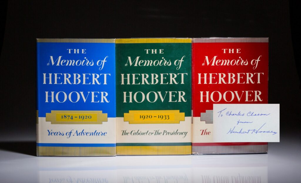The Memoirs of Herbert Hoover - The First Edition Rare Books