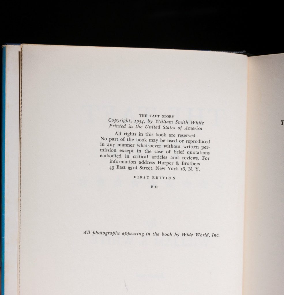 The Taft Story - The First Edition Rare Books