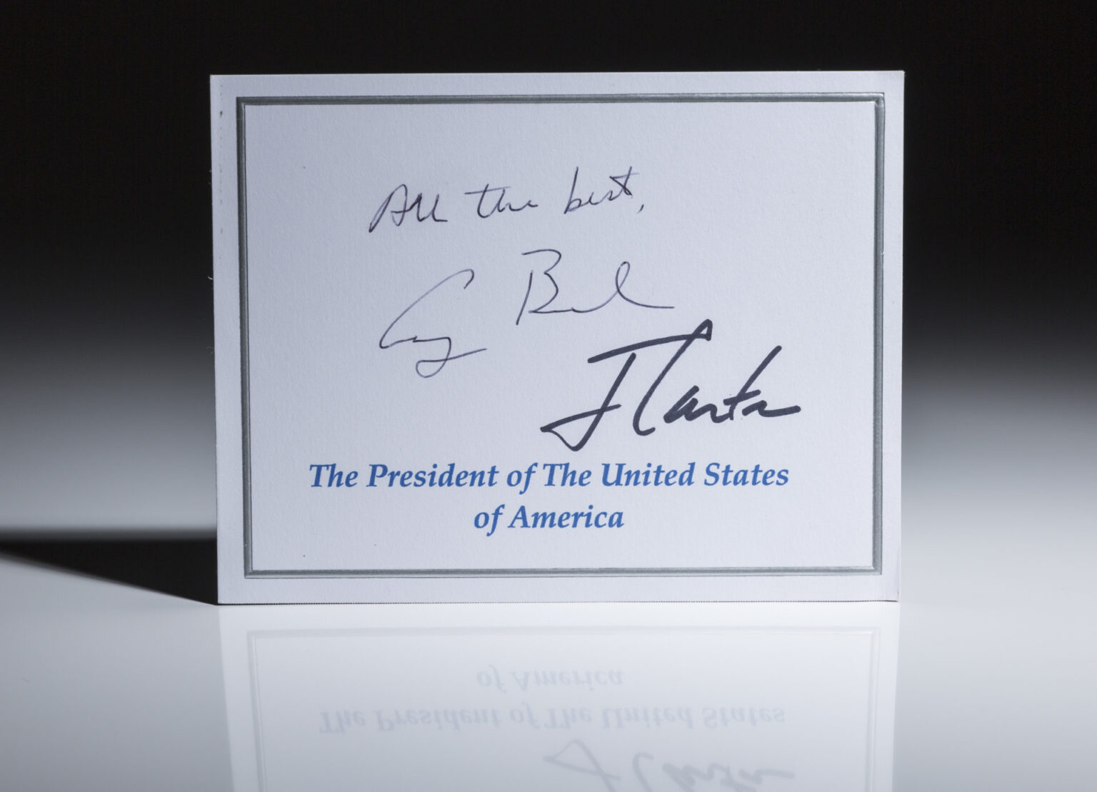 Signed Bookplate - President George H.W. Bush and President Jimmy ...