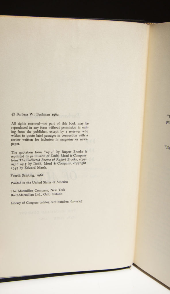 The Guns Of August - The First Edition Rare Books