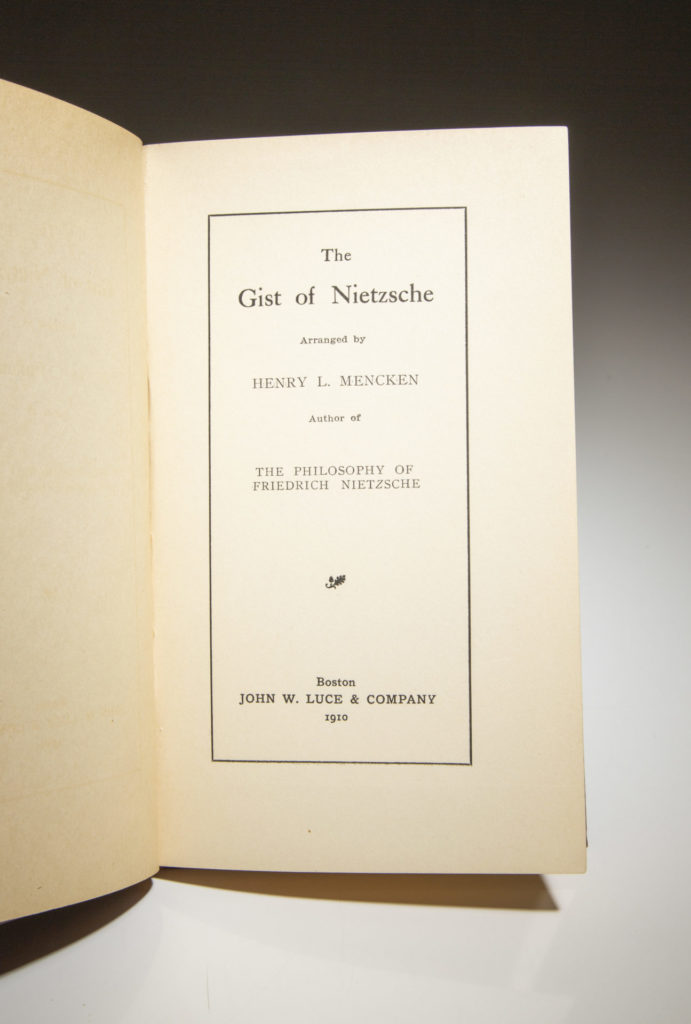 The Gist of Nietzsche - The First Edition Rare Books