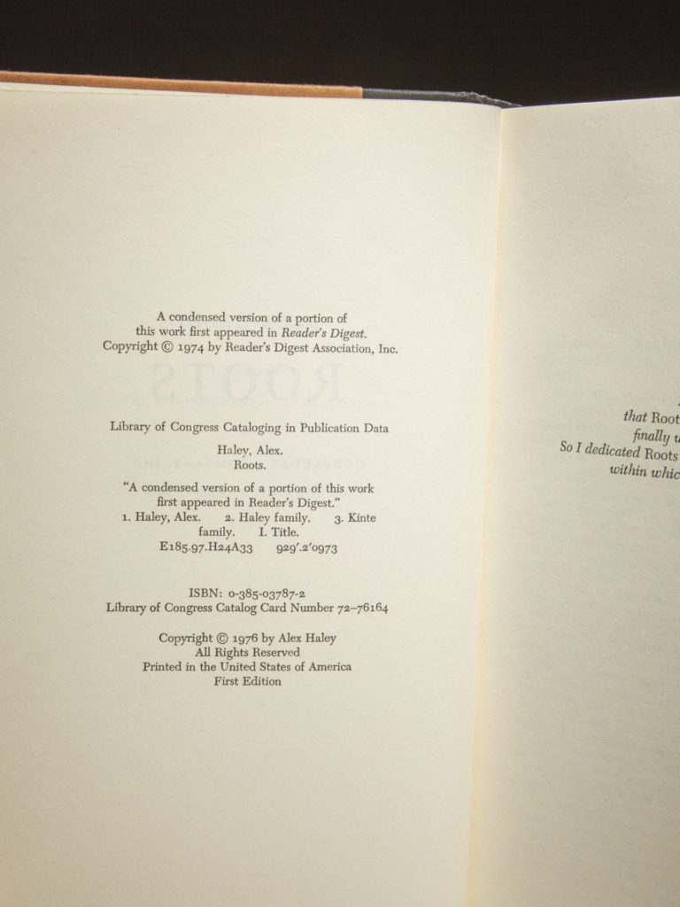 Roots - The Saga of an American Family - The First Edition Rare Books