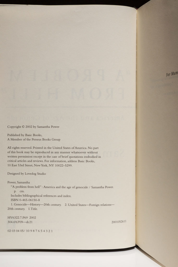 A Problem From Hell - America and the Age of Genocide - The First ...