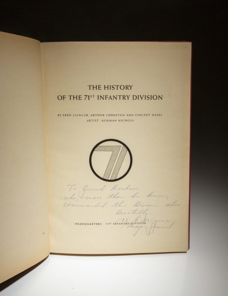 The History Of The 71st Infantry Division - The First Edition Rare Books