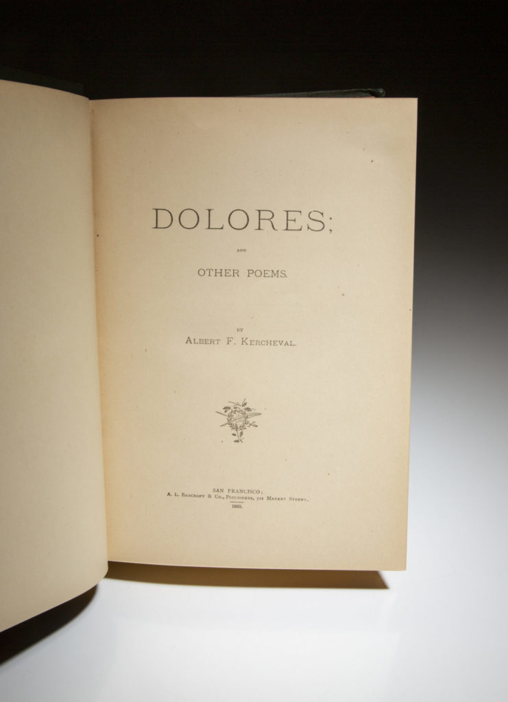 Dolores - And Other Poems - The First Edition Rare Books