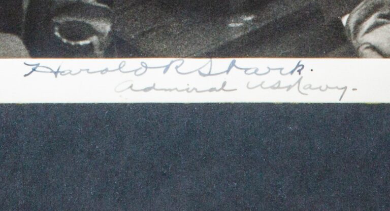 Signed Photograph: Admiral Harold R. Stark at Normandy, June 1944 - The ...