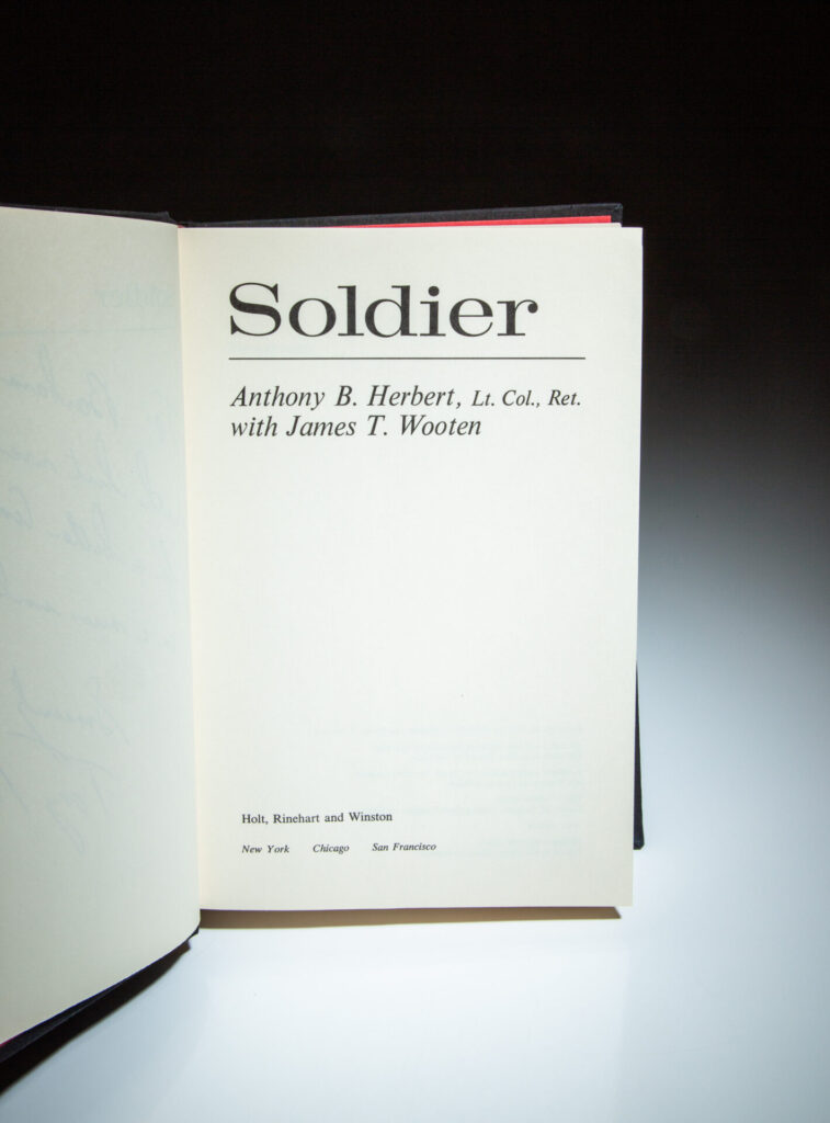 Soldier - The First Edition Rare Books
