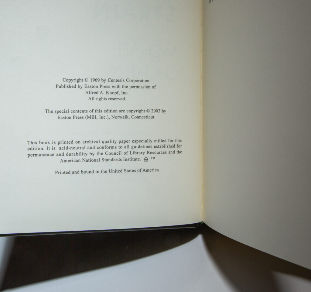 The Andromeda Strain - The First Edition Rare Books