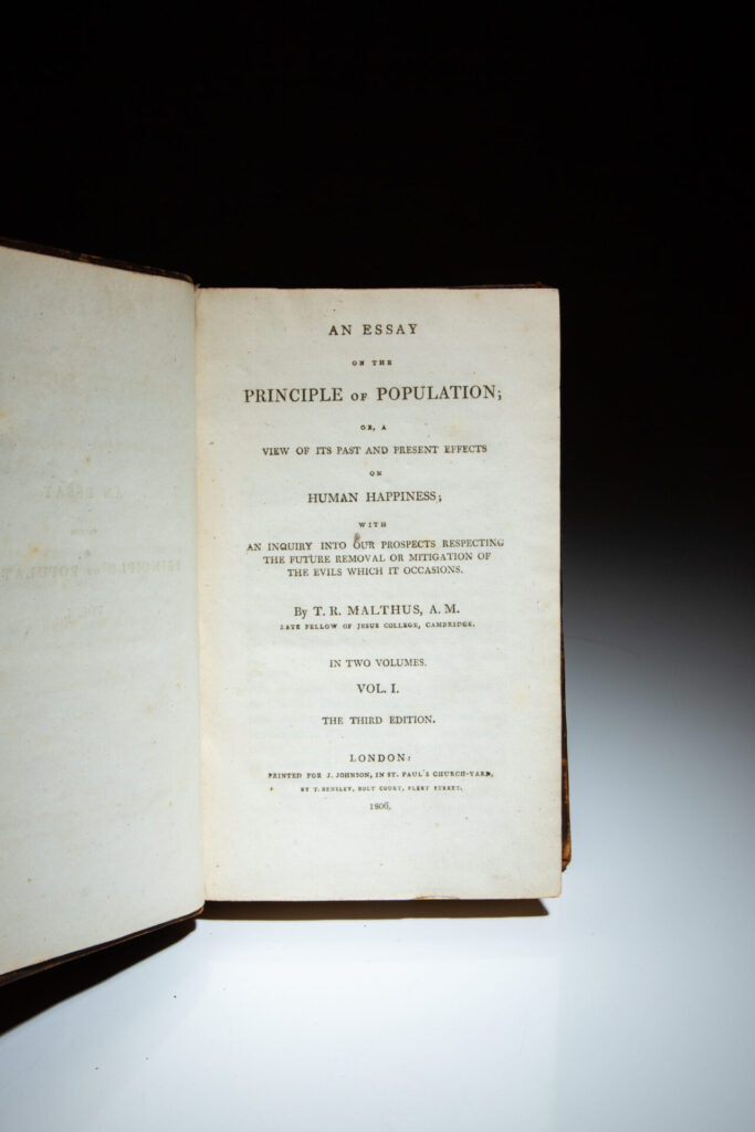 An Essay On The Principle Of Population - The First Edition Rare Books