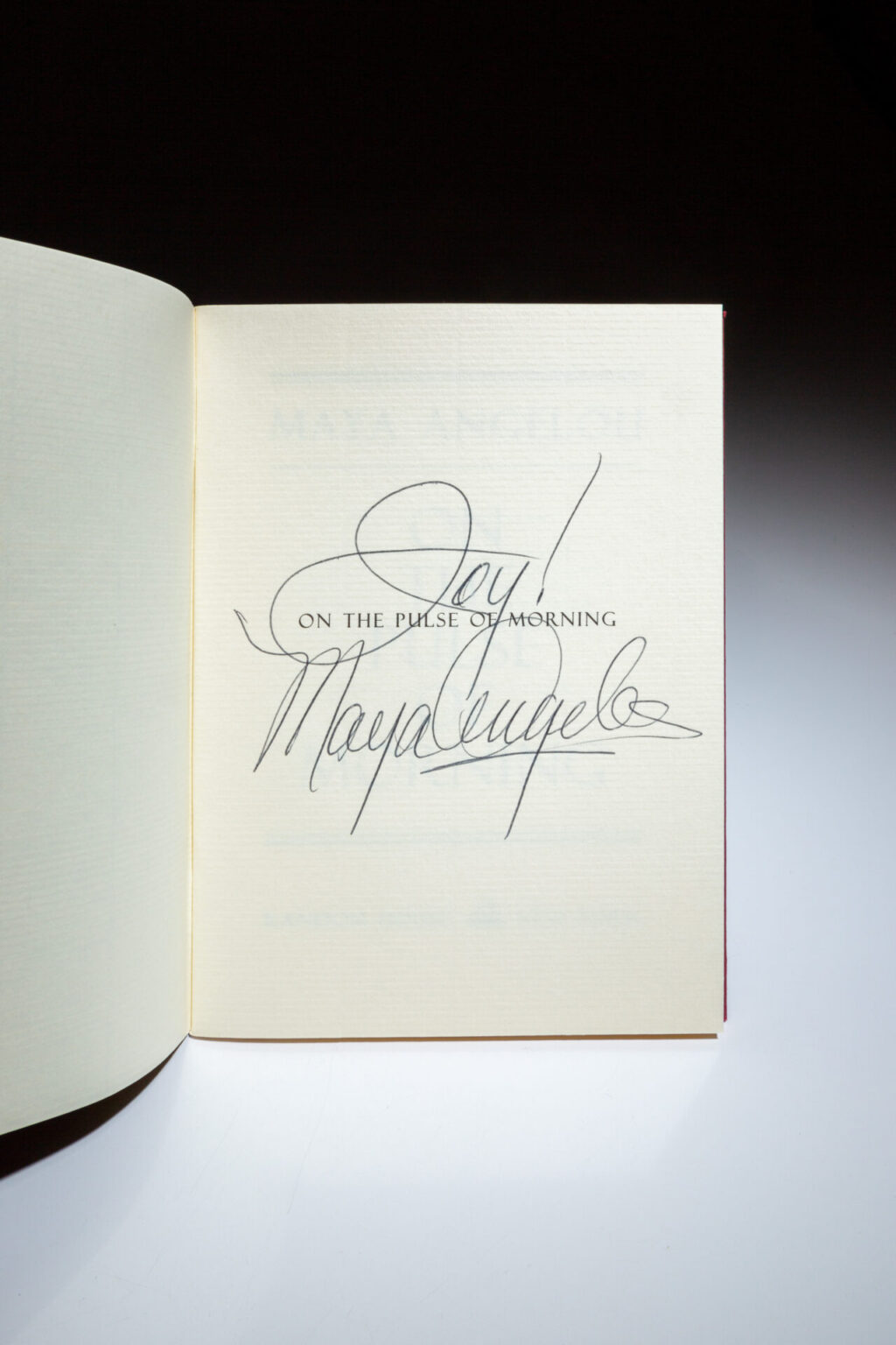 The Inaugural Poem: On The Pulse Of Morning - The First Edition Rare Books