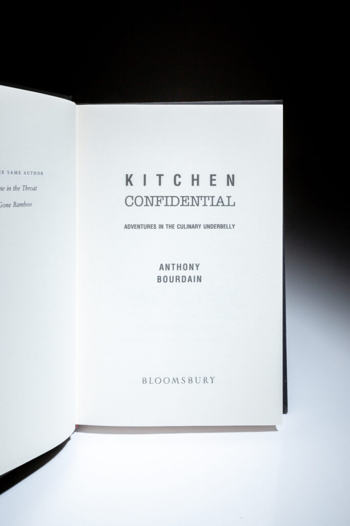 Kitchen Confidential - The First Edition Rare Books