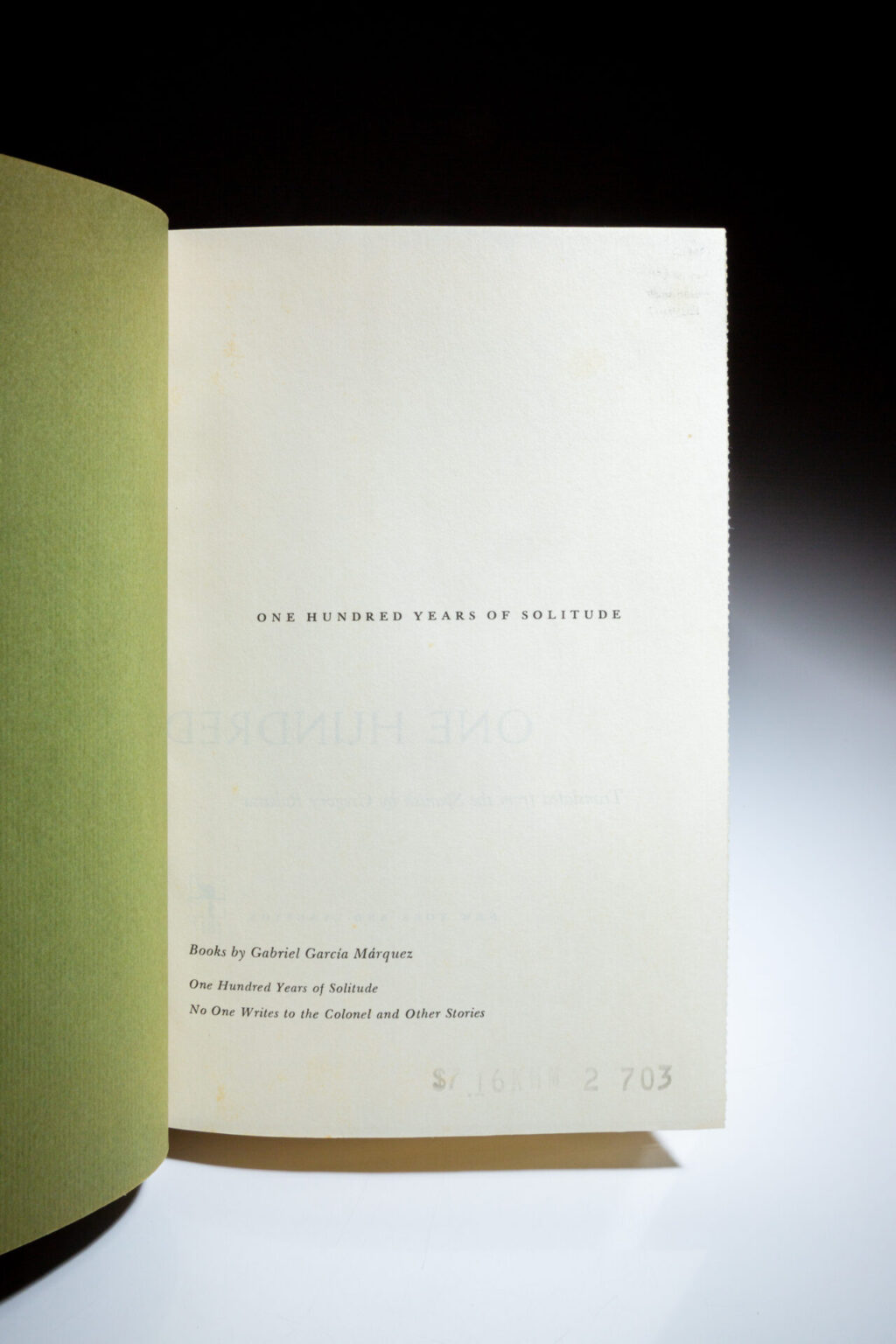 One Hundred Years of Solitude - The First Edition Rare Books