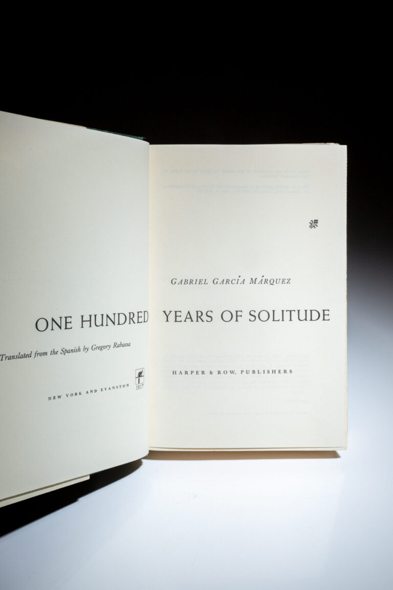 One Hundred Years of Solitude - The First Edition Rare Books
