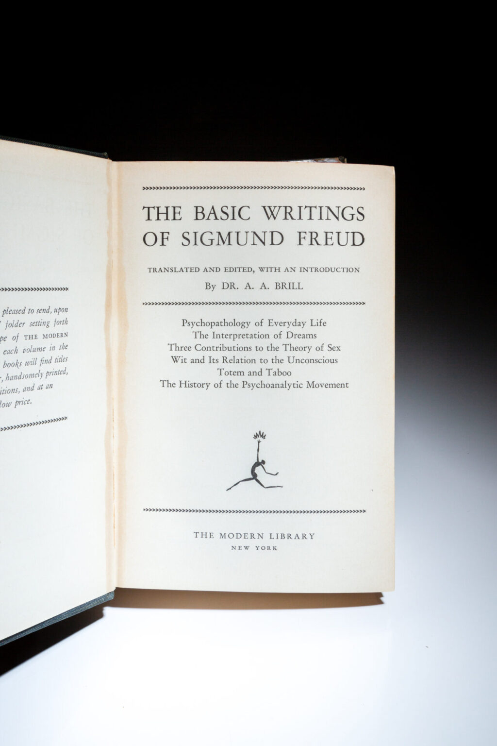 The Basic Writings Of Sigmund Freud - The First Edition Rare Books