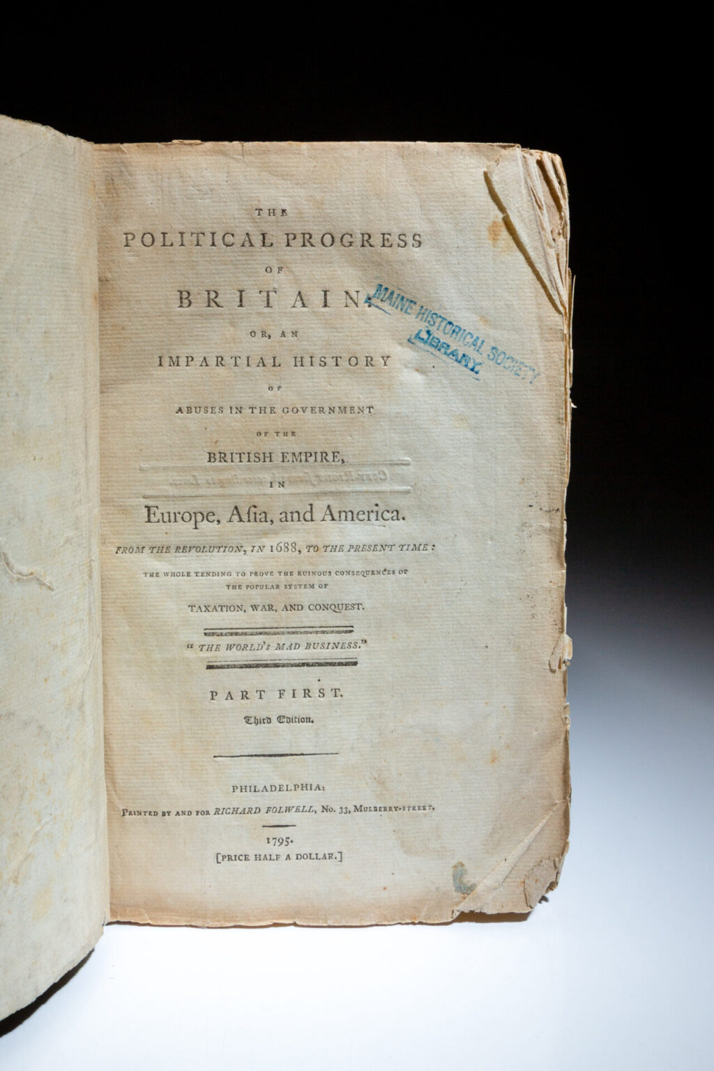 The Political Progress Of Britain - The First Edition Rare Books