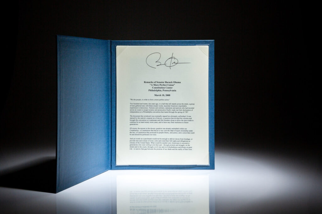 A More Perfect Union Speech - The First Edition Rare Books