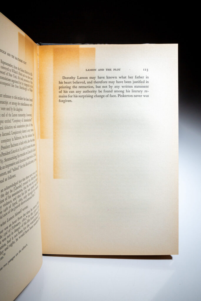 Lincoln And The Baltimore Plot 1861 - The First Edition Rare Books