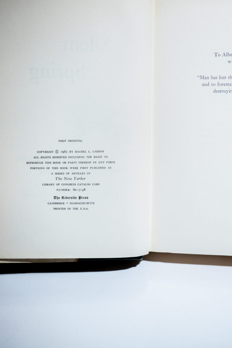 Silent Spring - The First Edition Rare Books