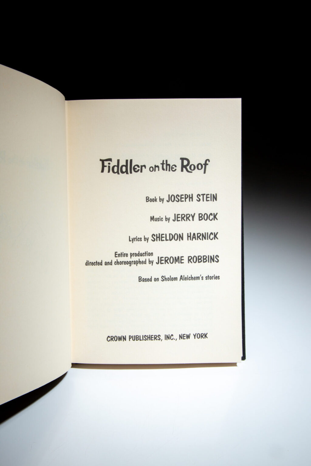 Fiddler on the Roof - The First Edition Rare Books