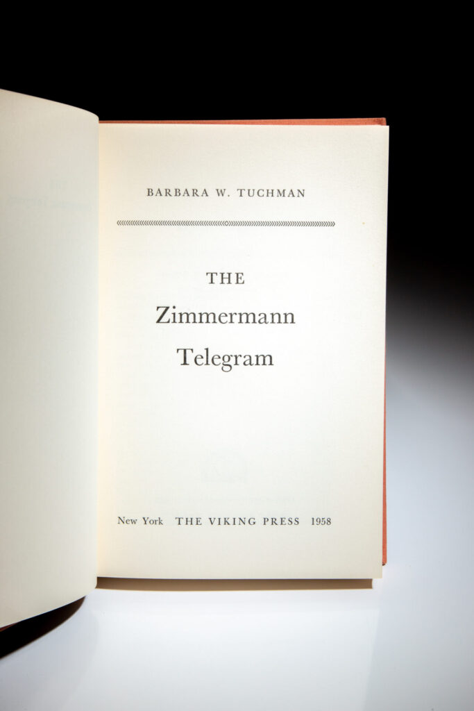 The Zimmermann Telegram - The First Edition Rare Books