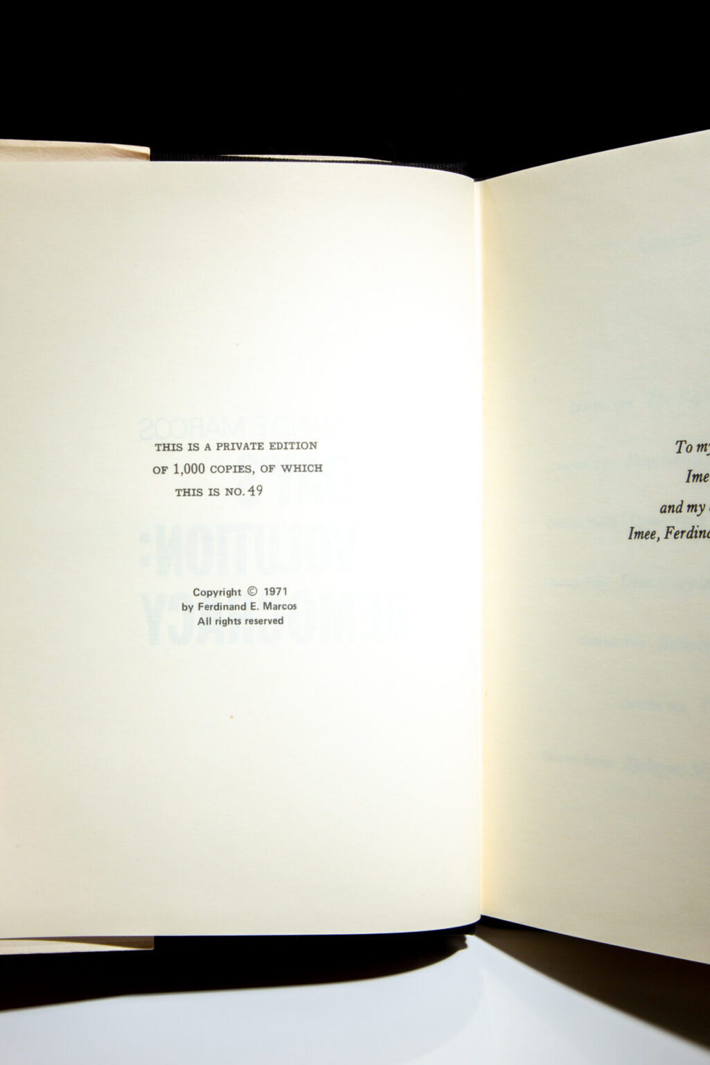 Today's Revolution: Democracy - The First Edition Rare Books