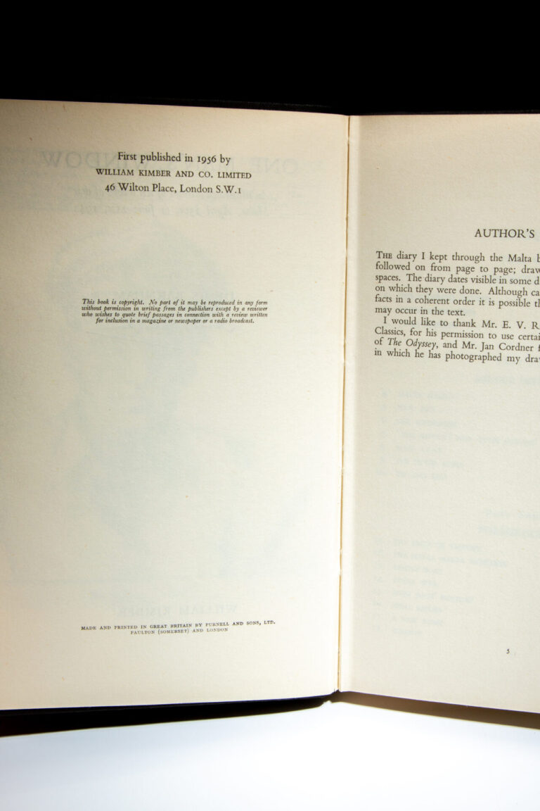 One Man's Window - The First Edition Rare Books