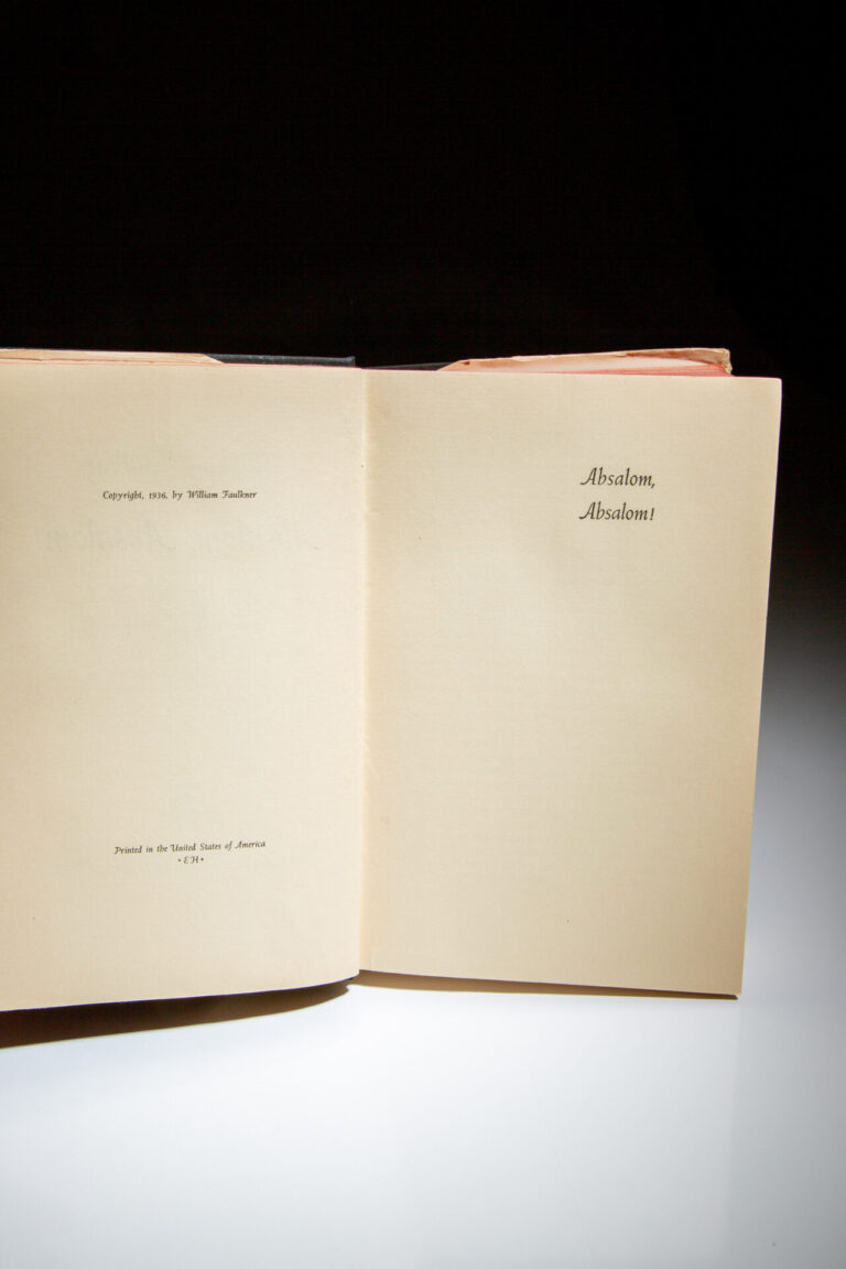 Absalom, Absalom! - The First Edition Rare Books