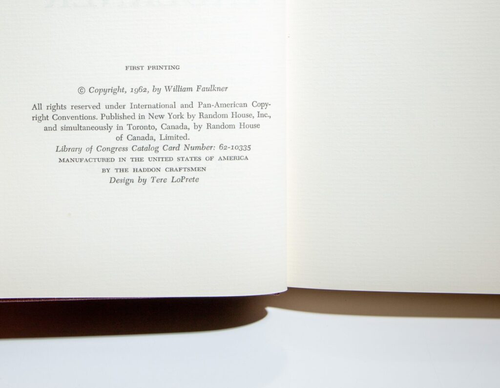 The Reivers - The First Edition Rare Books