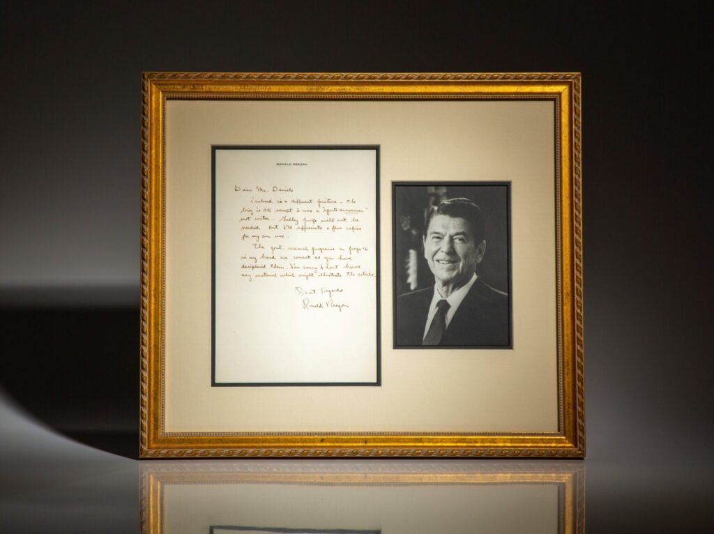 Handwritten Letter from Ronald Reagan - The First Edition Rare Books