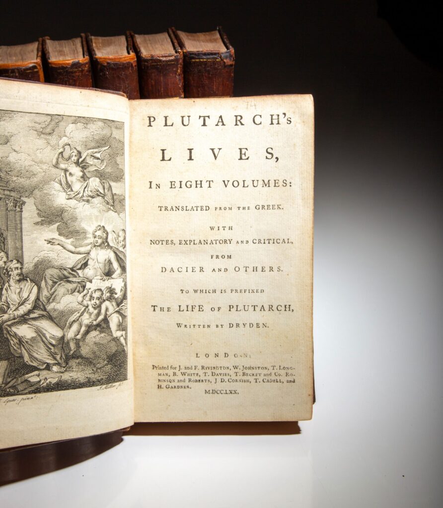Plutarch's Lives, In Eight Volumes - The First Edition Rare Books