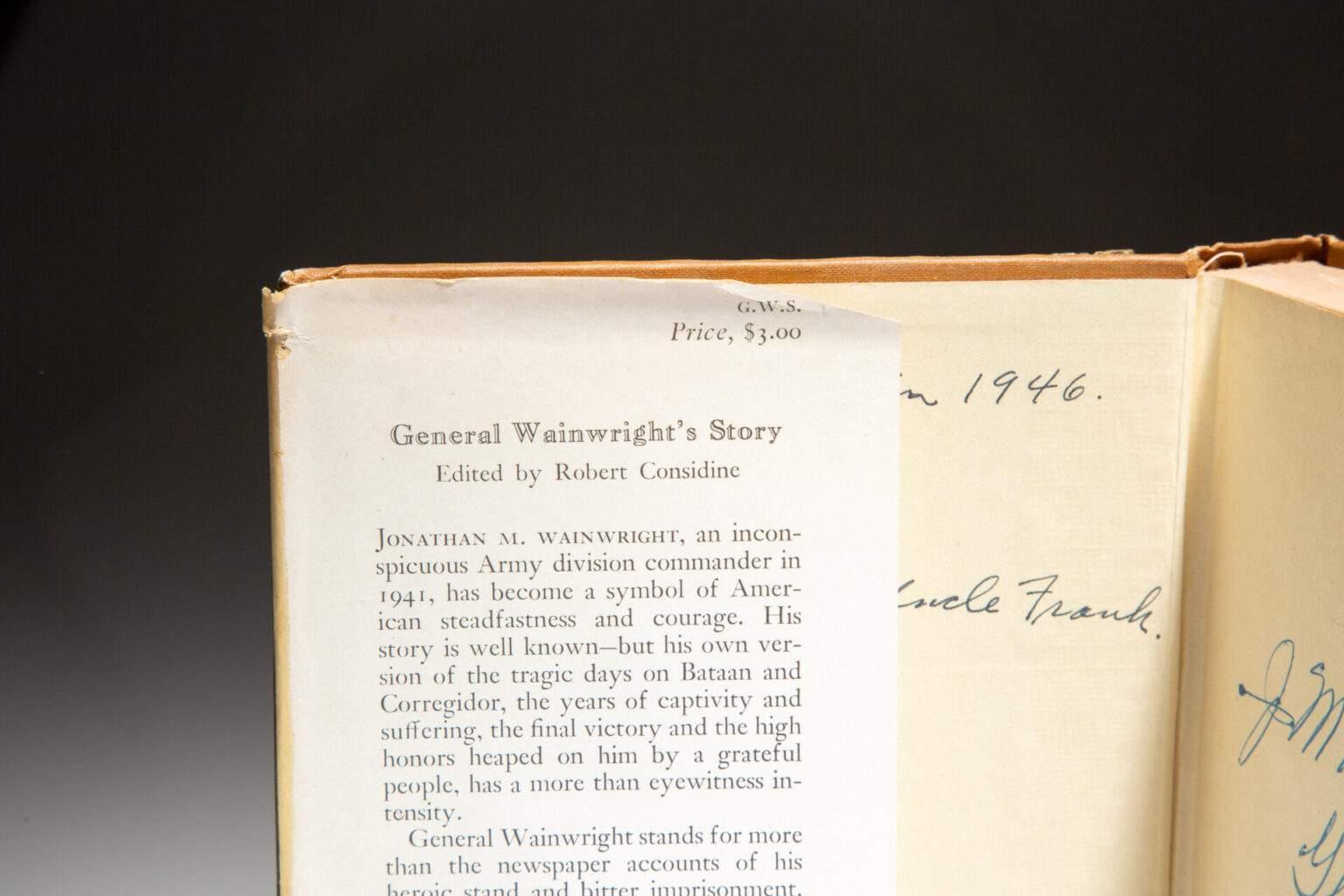 General Wainwright's Story - The First Edition Rare Books