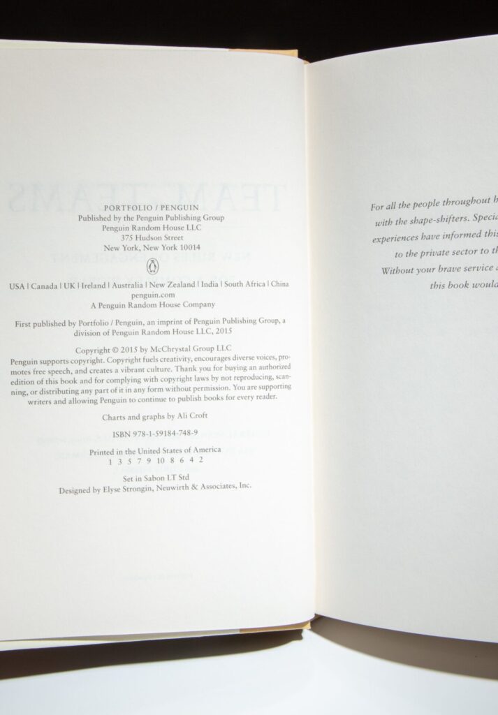 Team of Teams - The First Edition Rare Books