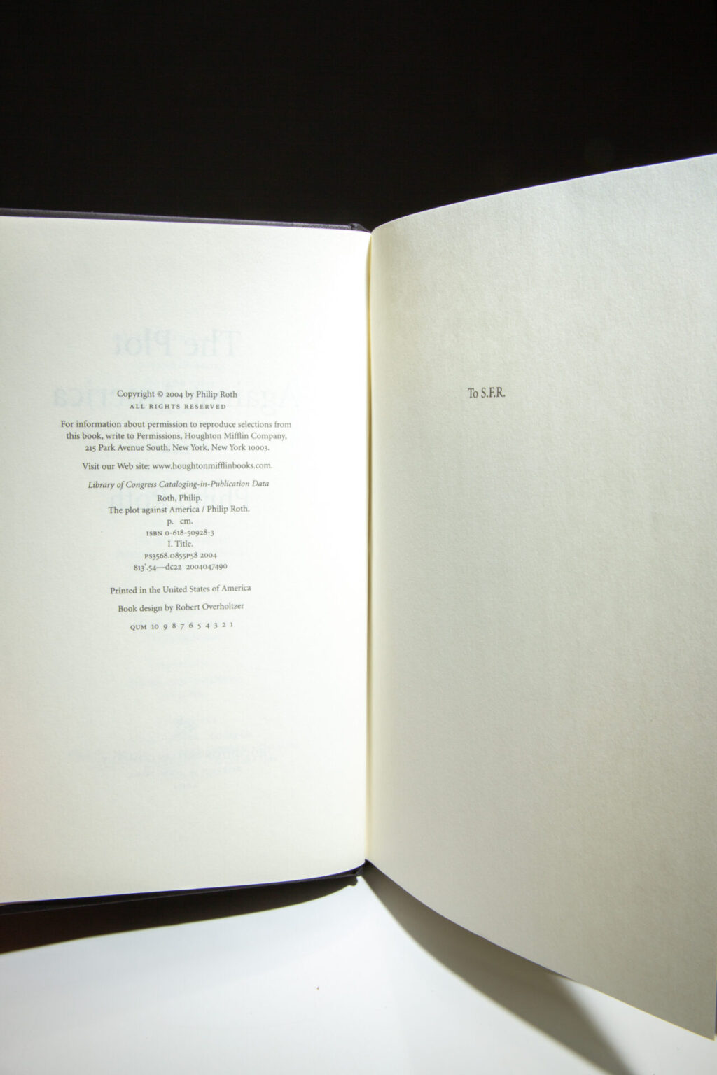 The Plot Against America - The First Edition Rare Books