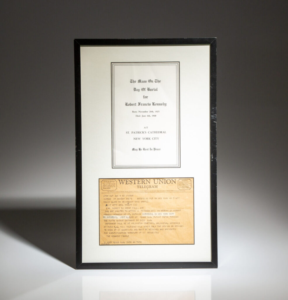 Funeral Mass Program and Telegram Invitation - The First Edition Rare Books