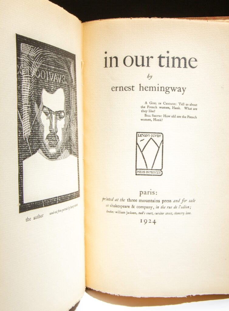 In Our Time - The First Edition Rare Books