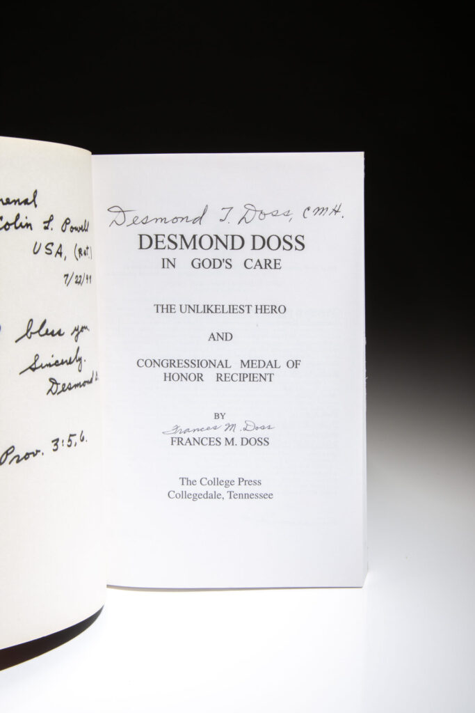 Desmond Doss: In God's Care - The First Edition Rare Books