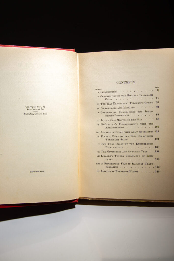 Lincoln in the Telegraph Office - The First Edition Rare Books