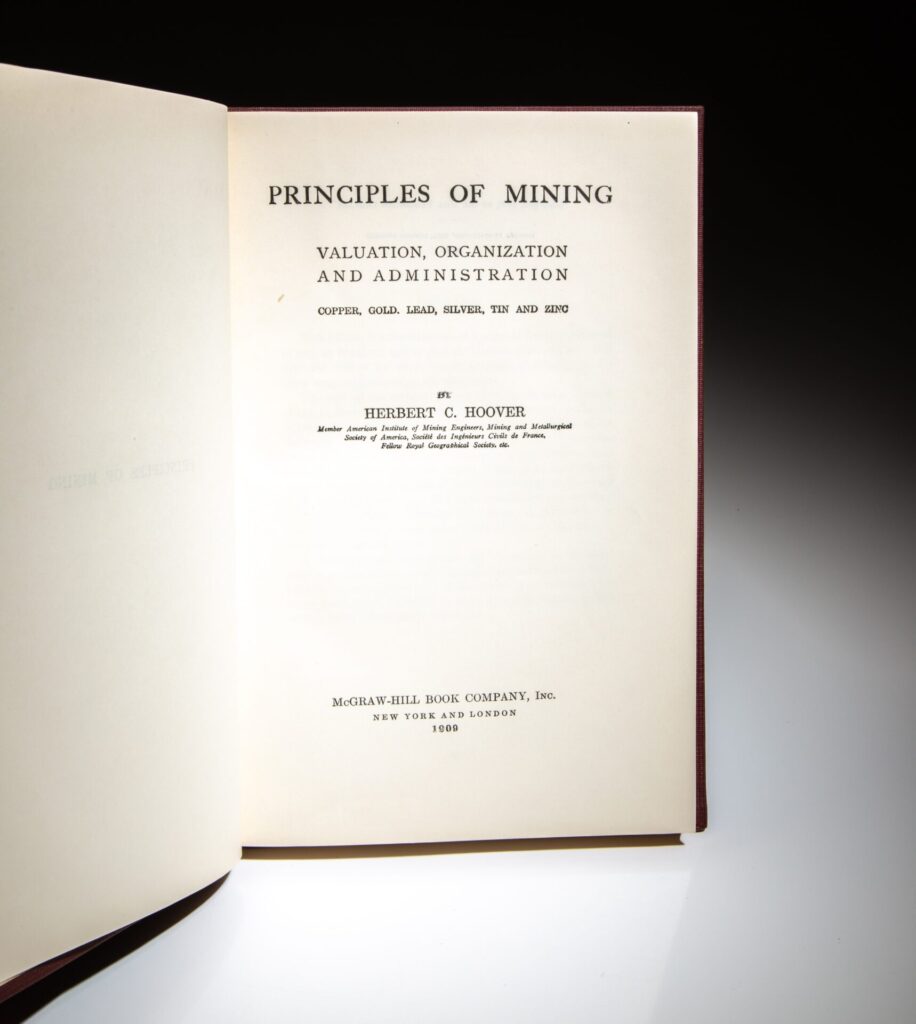 Principles of Mining - The First Edition Rare Books