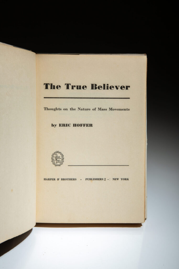 The True Believer - The First Edition Rare Books