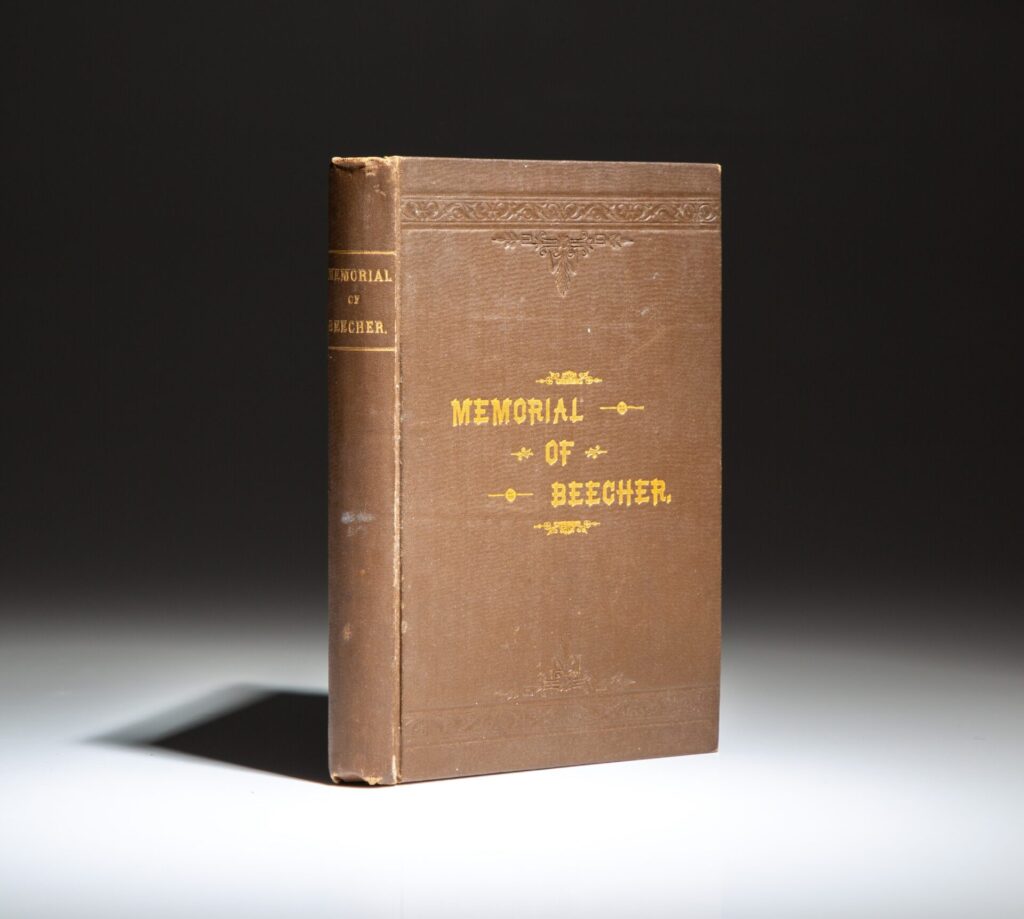 Memorial of Henry Ward Beecher - The First Edition Rare Books