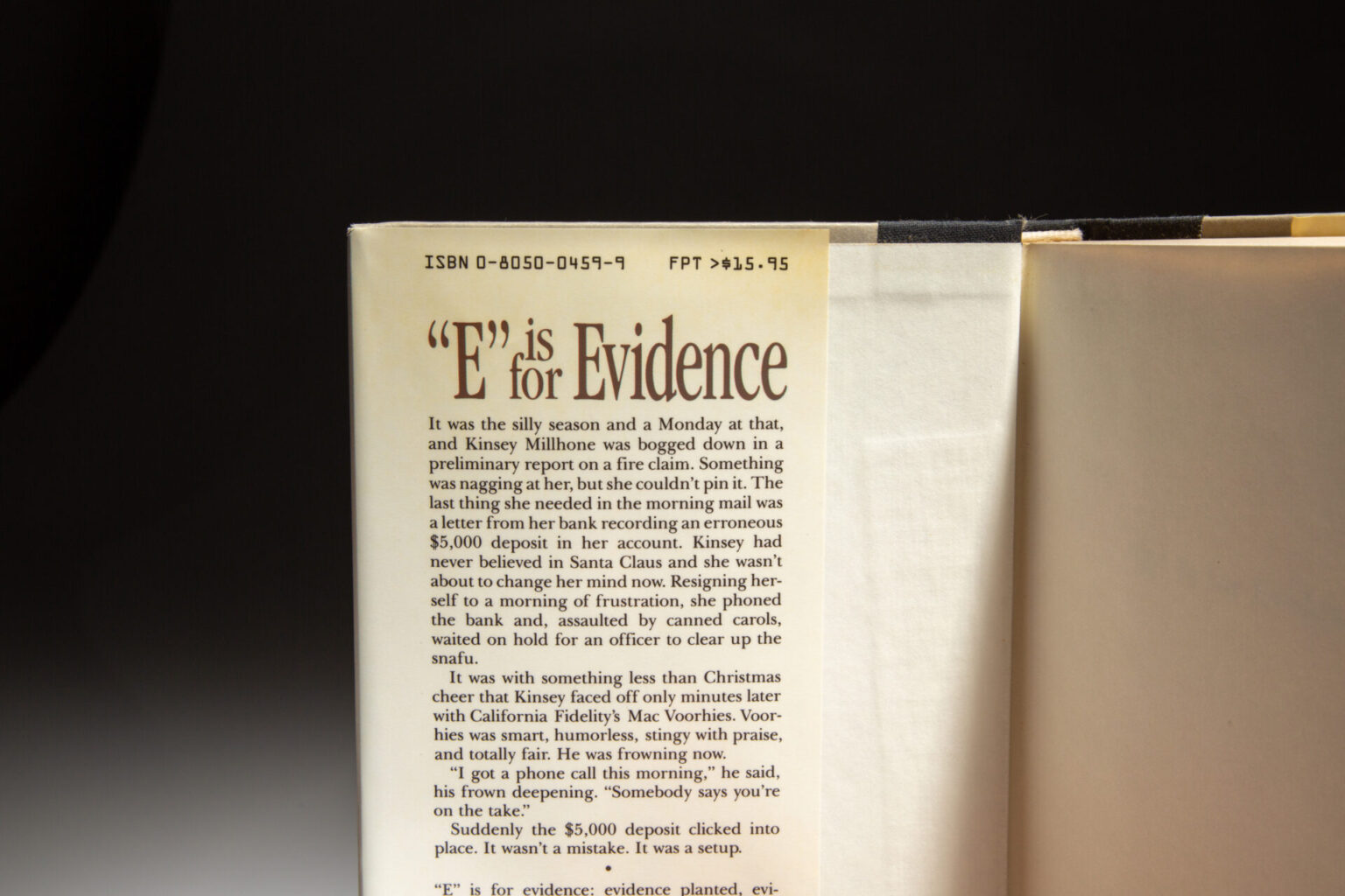 E is for Evidence - The First Edition Rare Books