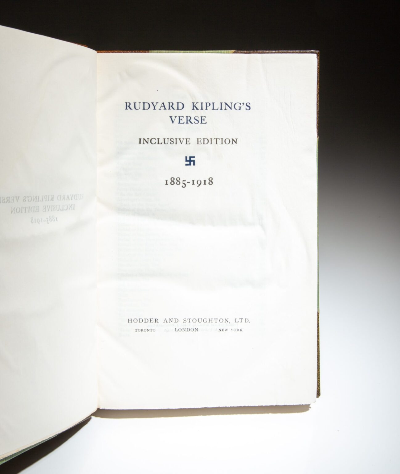 Rudyard Kipling's Verse - The First Edition Rare Books
