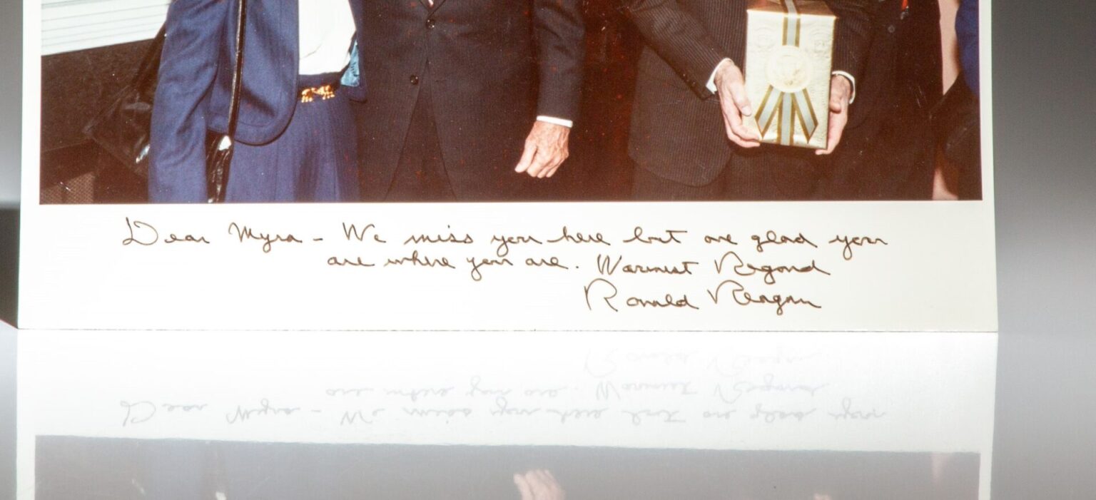 Signed Photograph of President Ronald Reagan - The First Edition Rare Books
