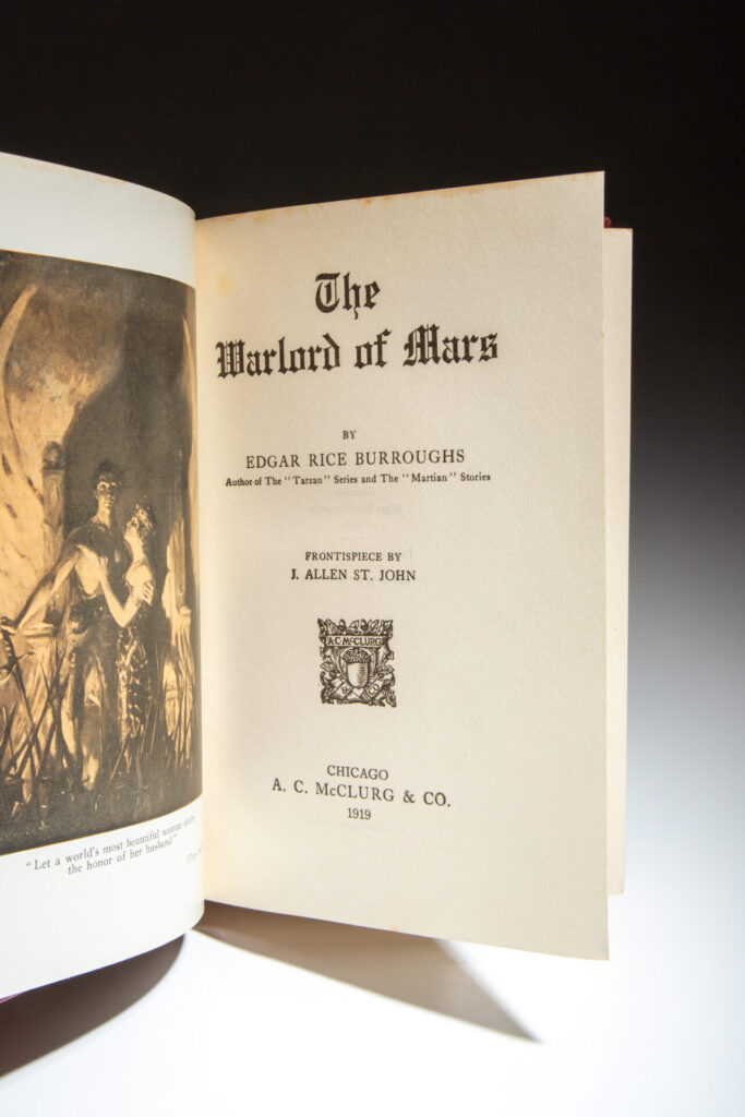 The Warlord of Mars - The First Edition Rare Books