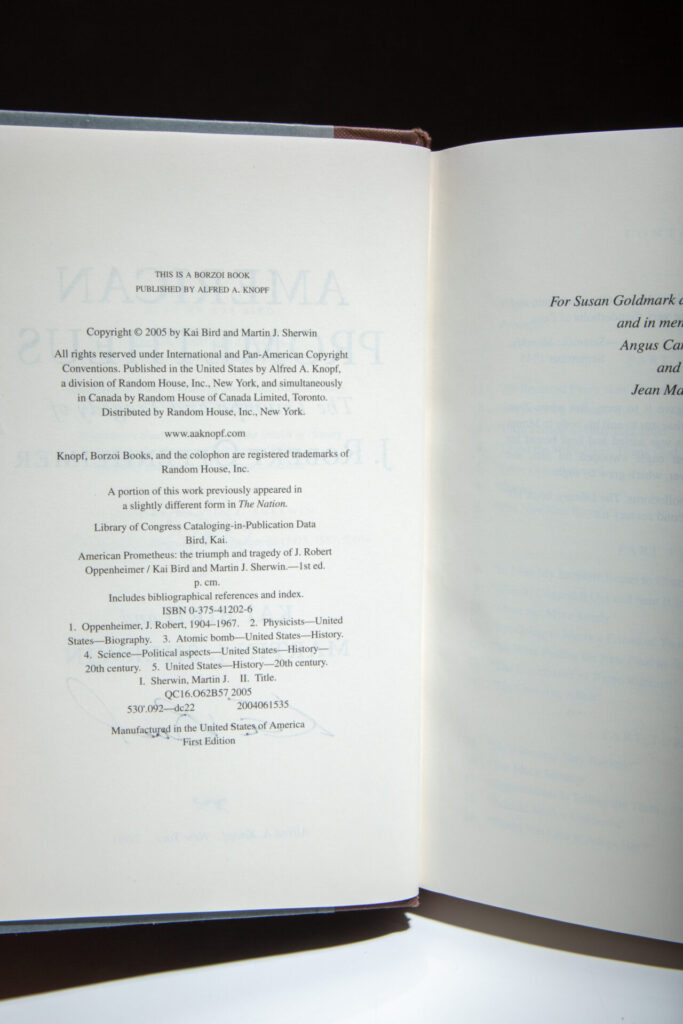 American Prometheus - The First Edition Rare Books