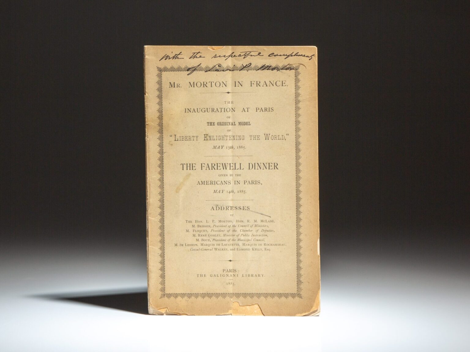 Mr. Morton In France: The Inauguration At Paris Of The Original Model ...