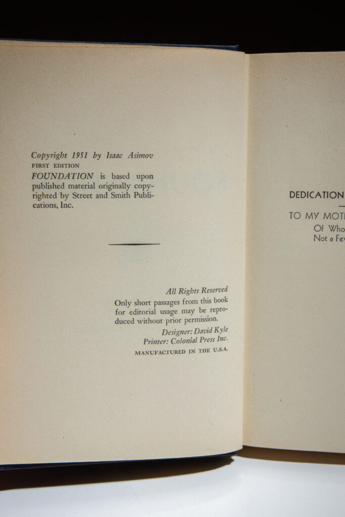 Foundation - The First Edition Rare Books