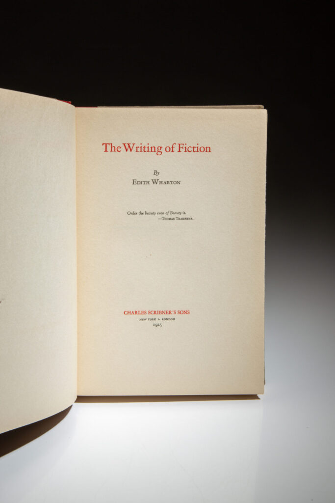 The Writing of Fiction - The First Edition Rare Books