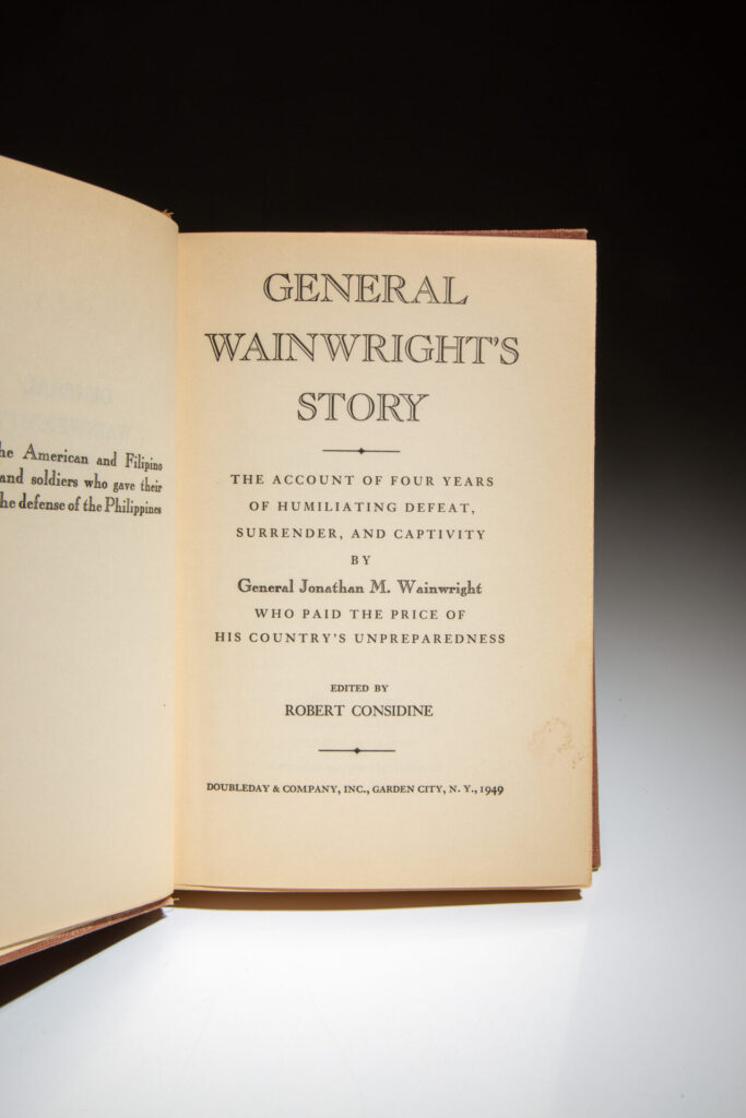 General Wainwright's Story - The First Edition Rare Books