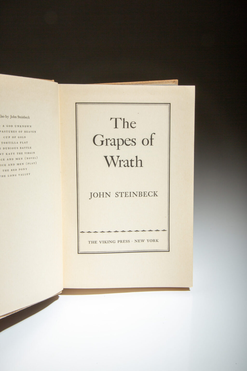 The Grapes of Wrath - The First Edition Rare Books